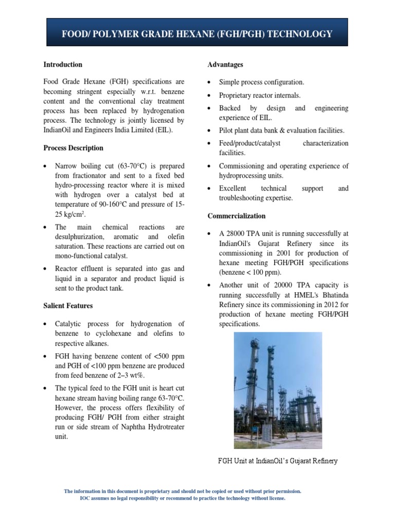 Advanced Hexane Processing Tech | PDF | Benzene | Chemical Process ...