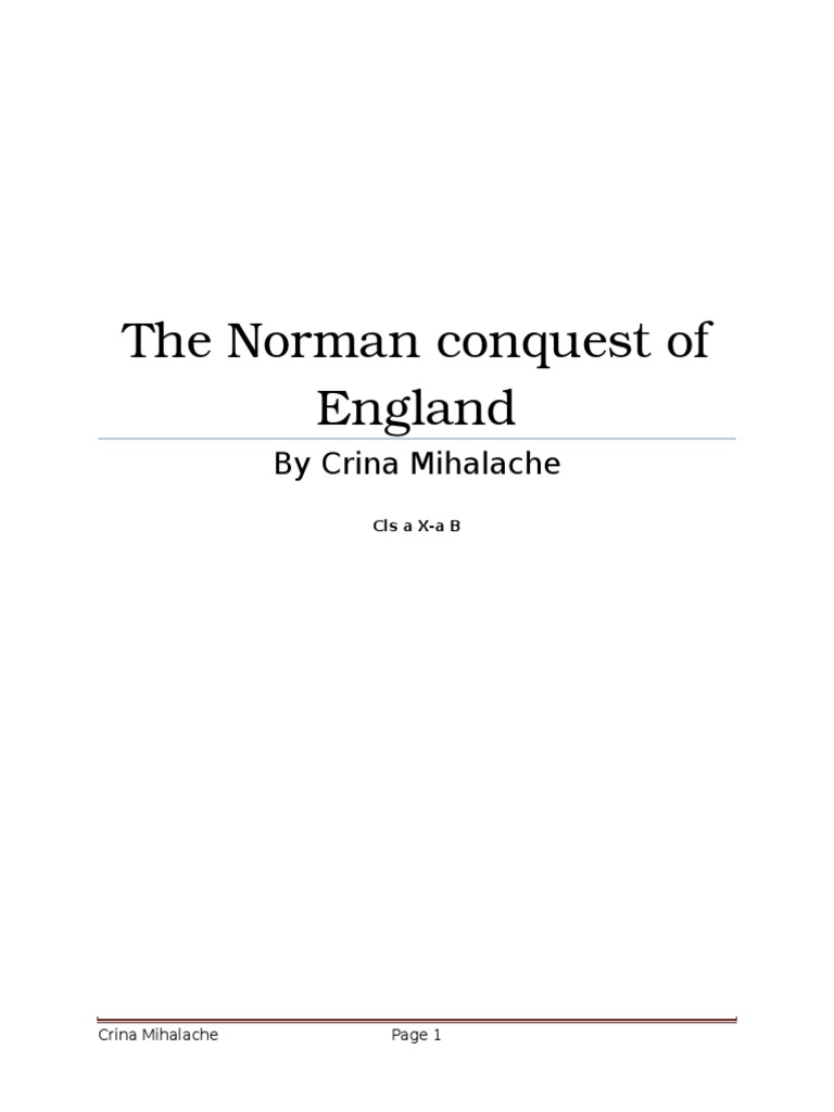 The Norman Conquest of England | PDF