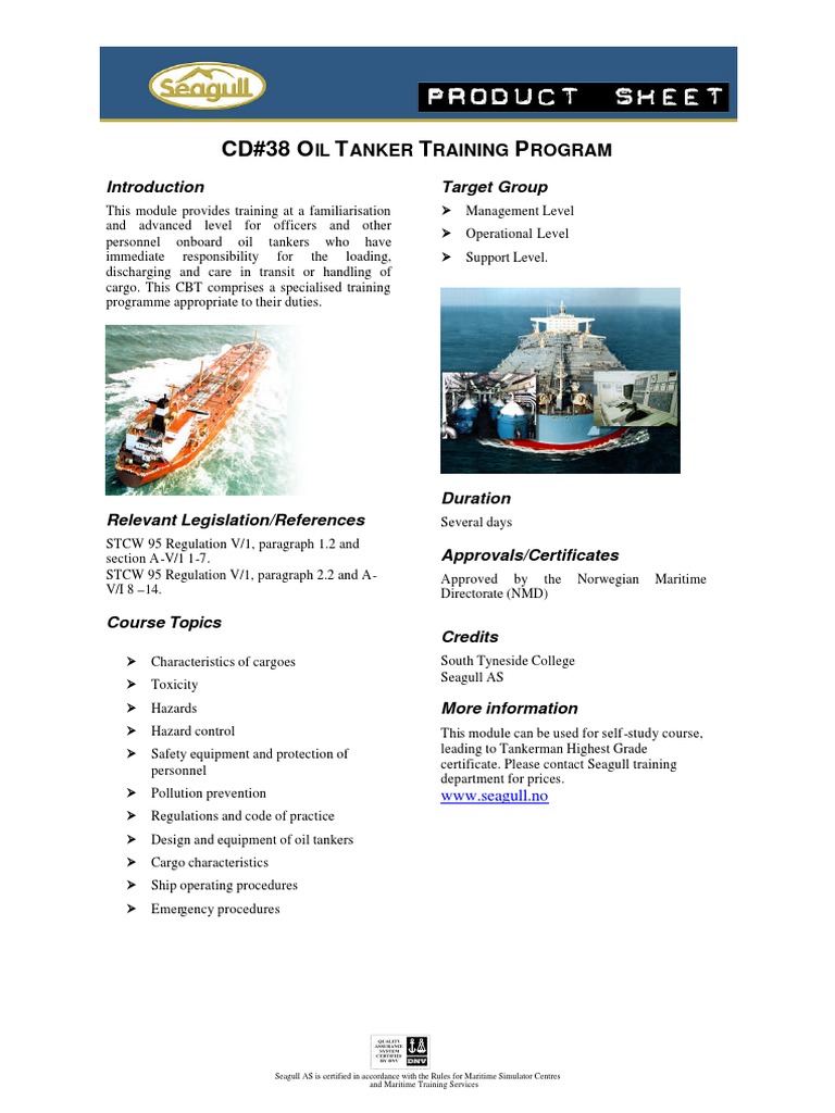 Oil Tanker Training Program Overview | PDF | Business | Computers