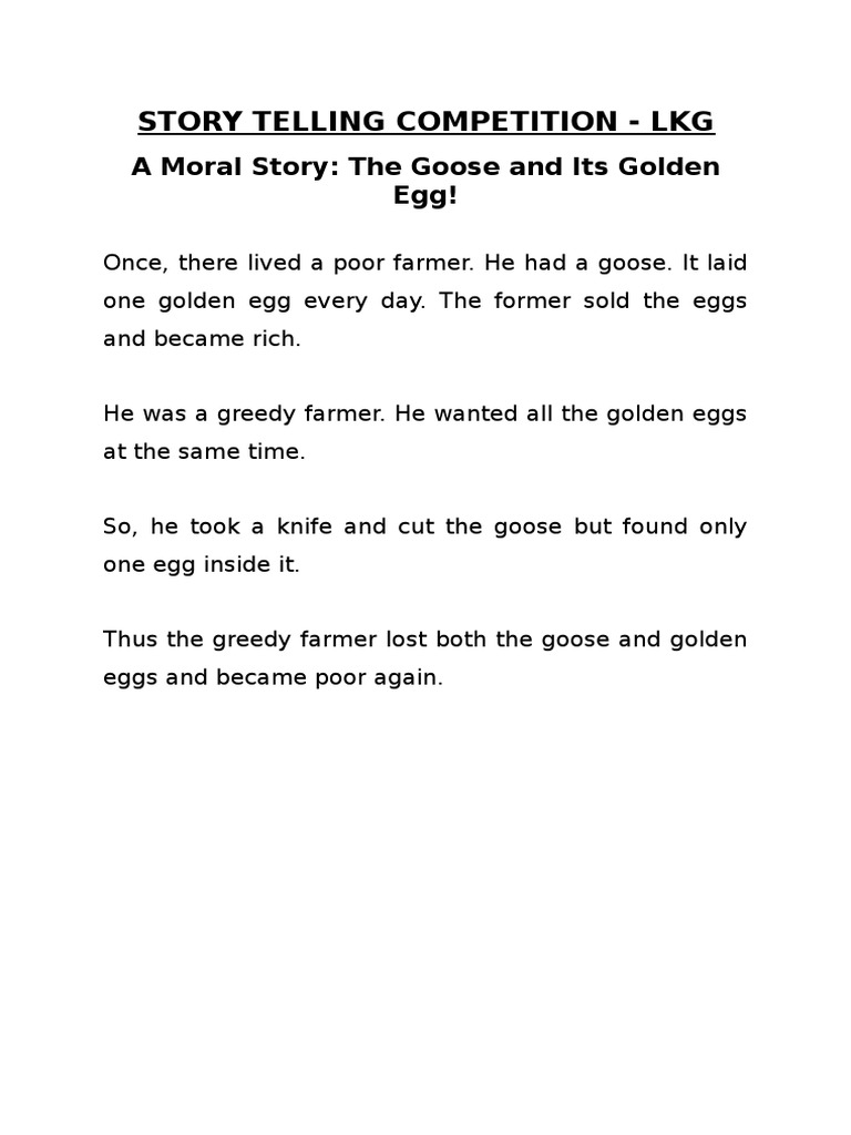 Story Telling Competition A | PDF