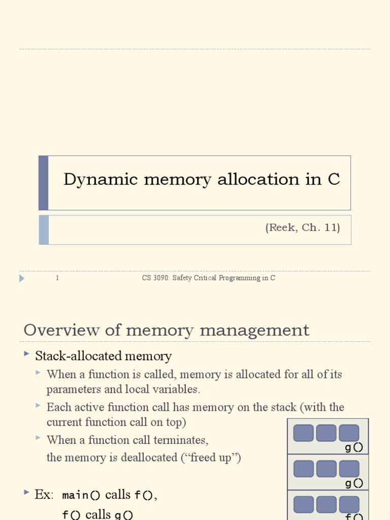 Memory Allocation | PDF | Pointer (Computer Programming) | Programming ... Memory Allocation | PDF | Pointer (Computer Programming) | Programming ...