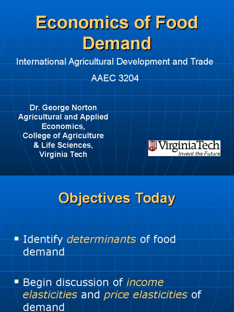 3204 3 Food Demand | Download Free PDF | Demand | Supply (Economics)