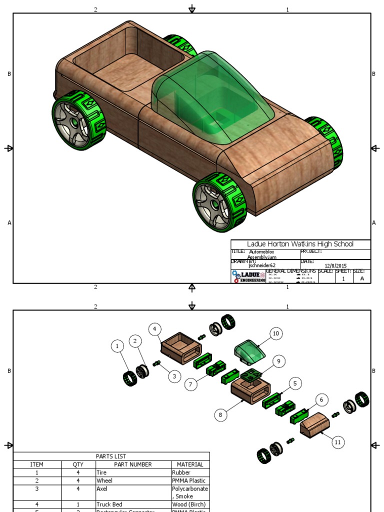 Technical Drawings Automoblox | PDF | Transportation Engineering | Vehicle Technology