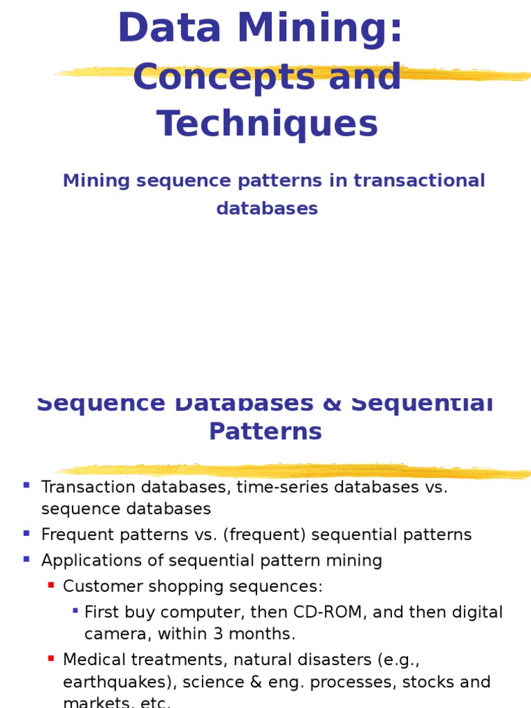 Concepts and Techniques: Mining Sequence Patterns in Transactional Databases | Download Free PDF ...