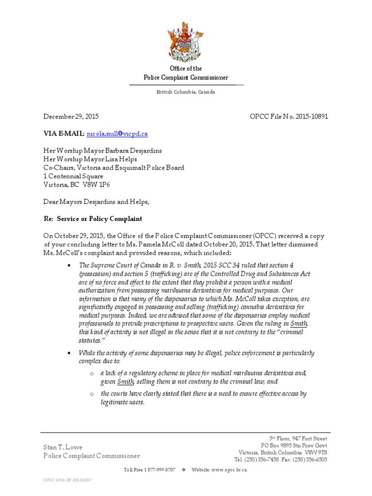 Letter To Victoria Police Board | PDF | Discretion | Police