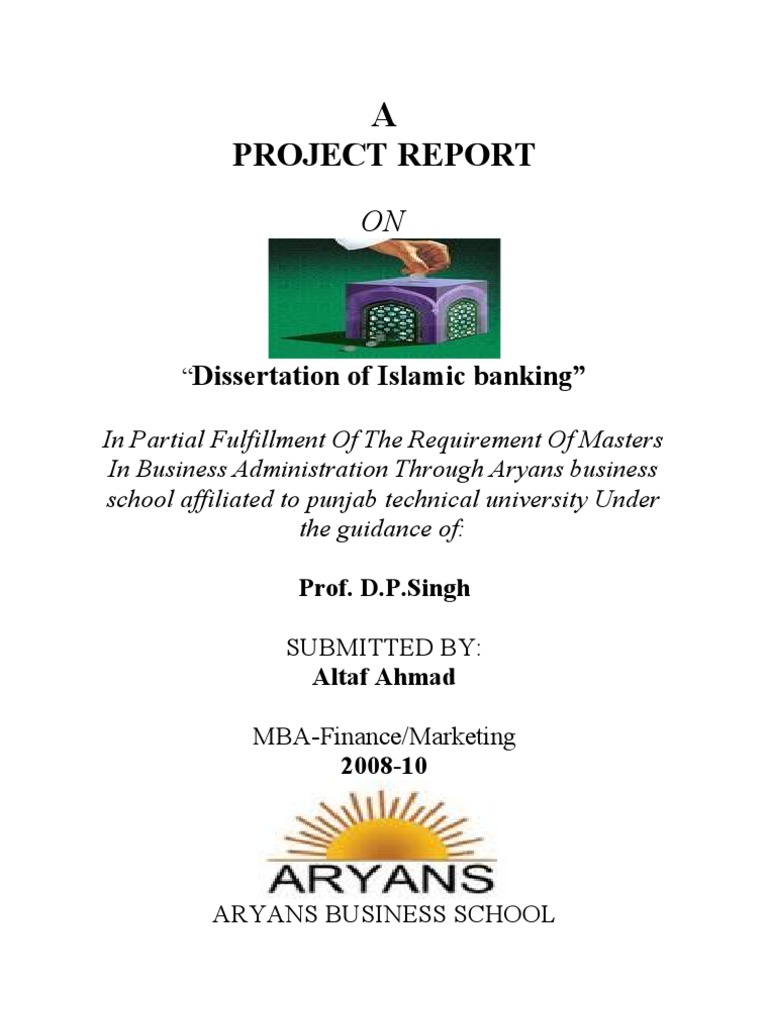 Islamic Banking Dissertation | PDF | Islamic Banking And Finance | Market Liquidity
