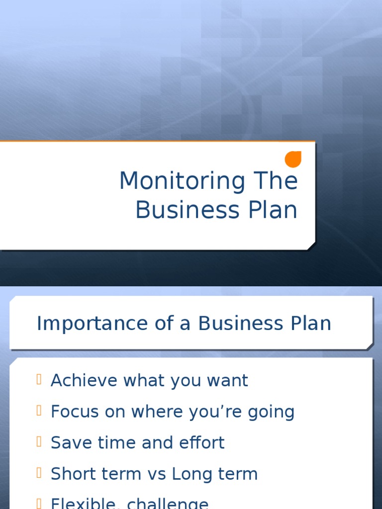 Business Plan Monitoring Guide | PDF | Goal | Strategic Planning