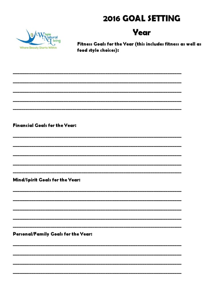 2016 Comprehensive Goal Setting Guide | PDF