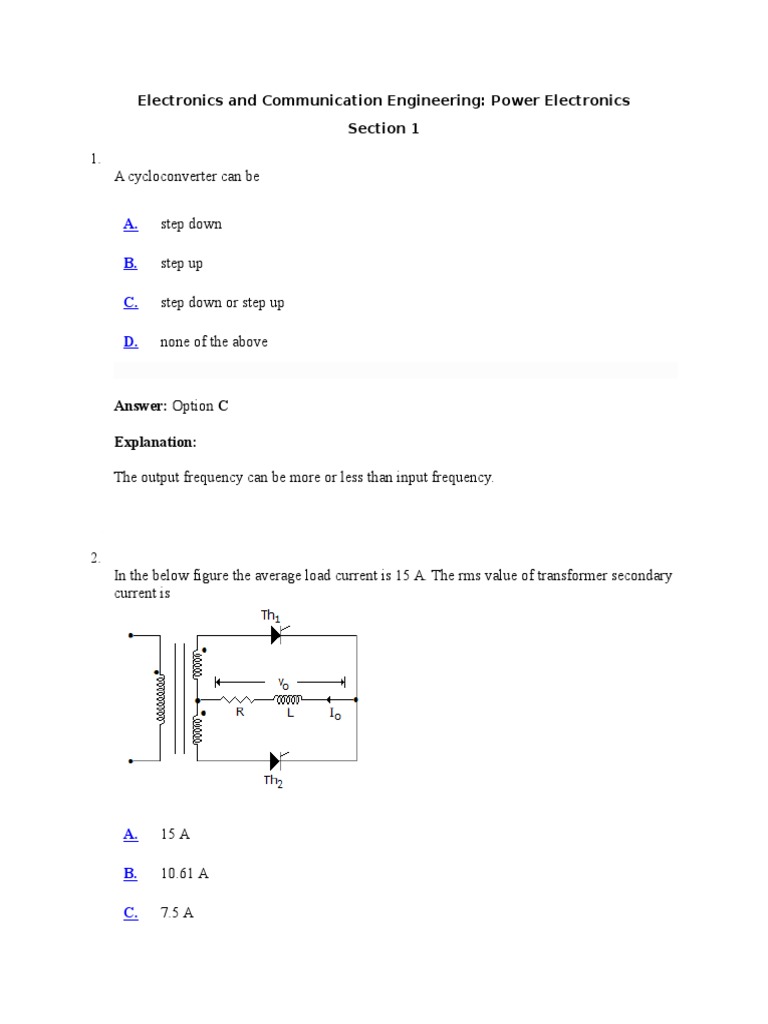 Power Elex Sec.1 | PDF | Rectifier | Bipolar Junction Transistor