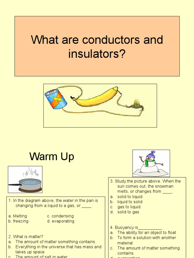 What Are Conductors and Insulators | PDF | Electrical Conductor ...