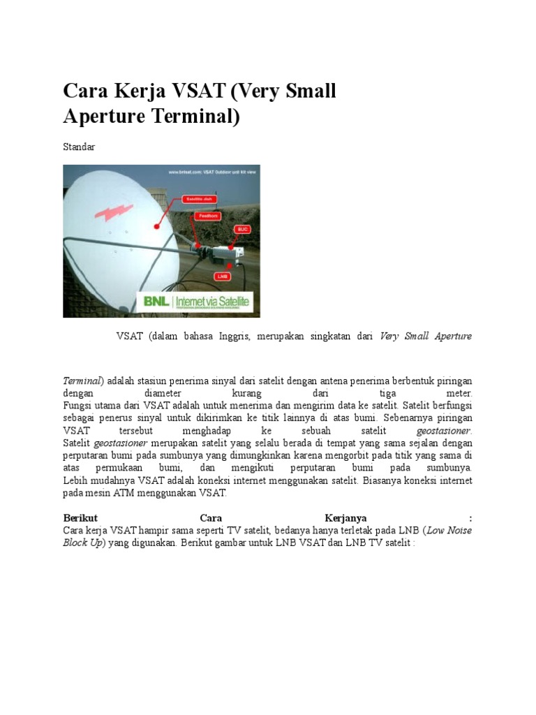 Cara Kerja VSAT | PDF