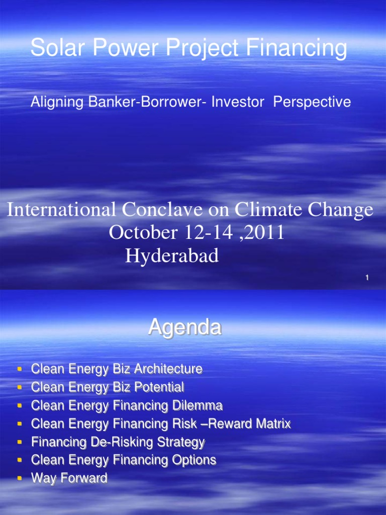 Solar Power Project Financing | PDF | Clean Technology | Sustainable Energy