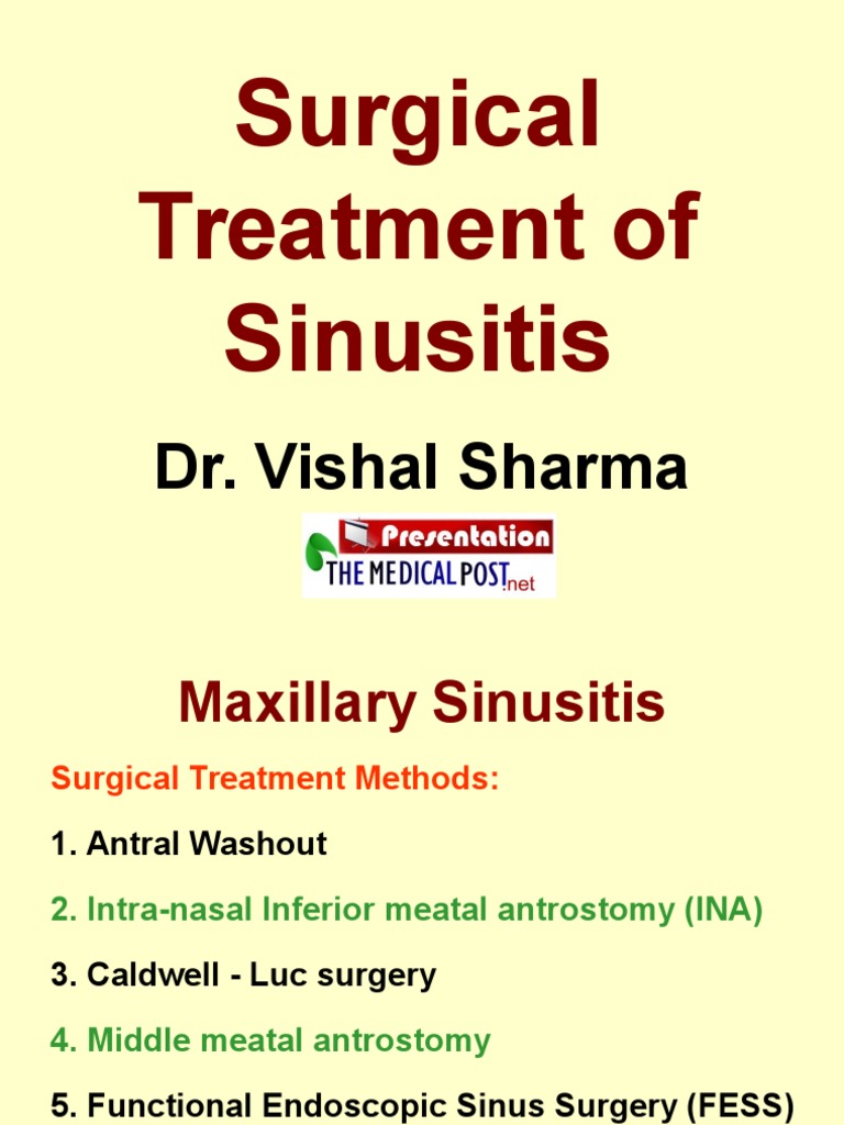 Surgical Approaches to Sinusitis | PDF | Human Head And Neck | Human ...