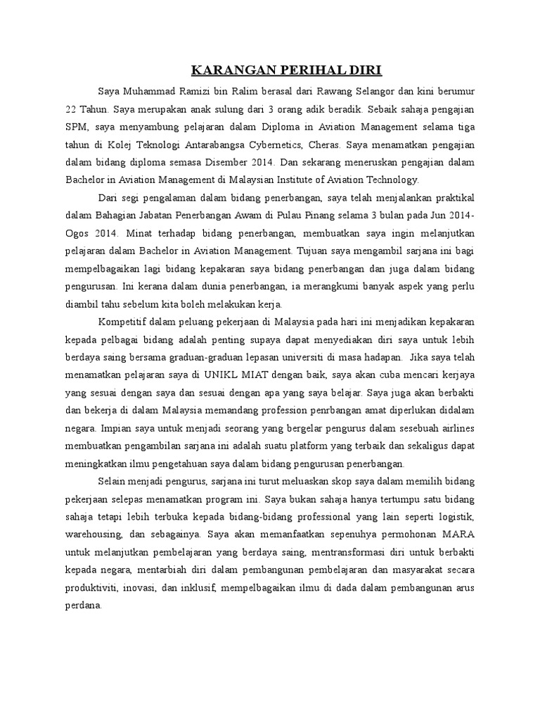 Karangan Perihal Diri | PDF