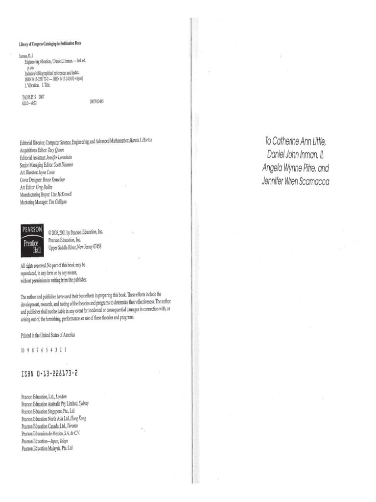 Engineering Vibrations 3rd Edition Inman PDF | PDF | Bending | Continuum Mechanics