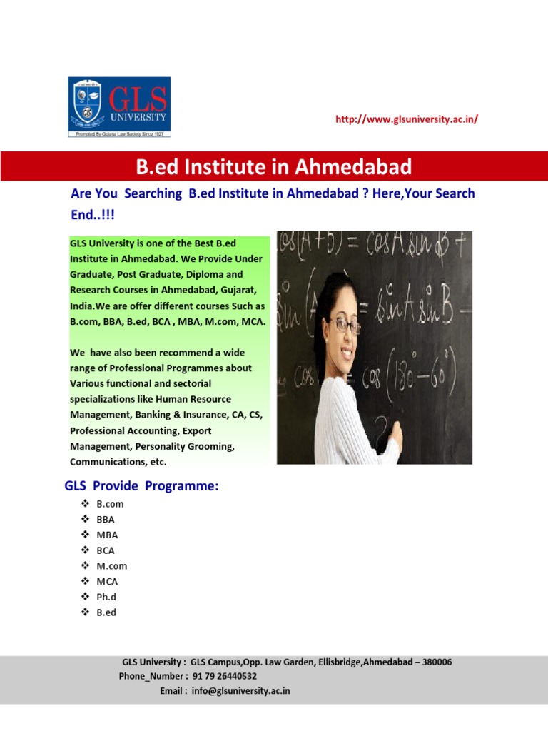B.ed College in Ahmedabad | PDF