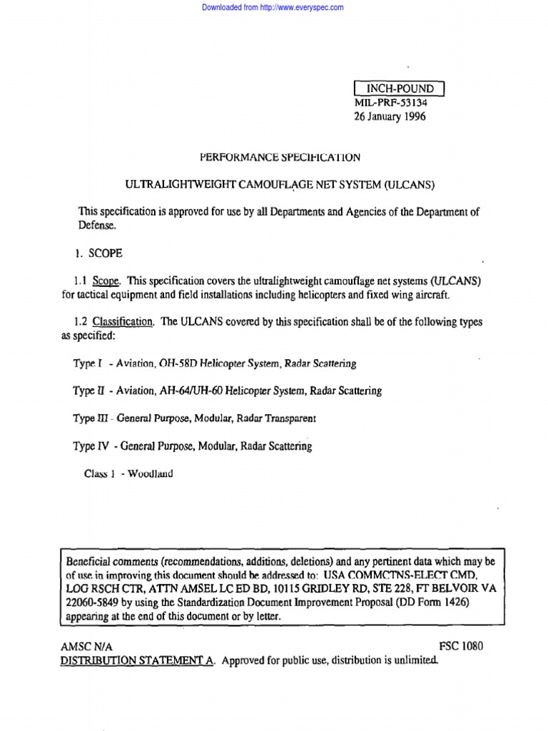 ULCANS Spec | PDF | Color | Nature