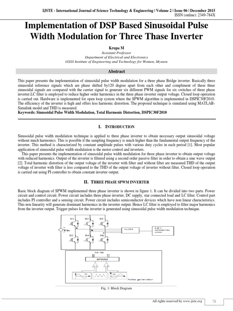 DSP-Based PWM for Three-Phase Inverter | PDF | Power Inverter | Rectifier