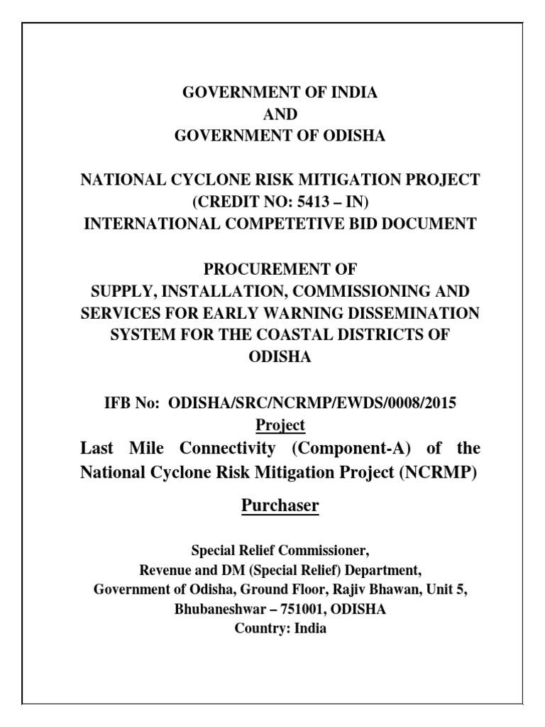 NDMA Odisha Tender | PDF | Procurement | Taxes