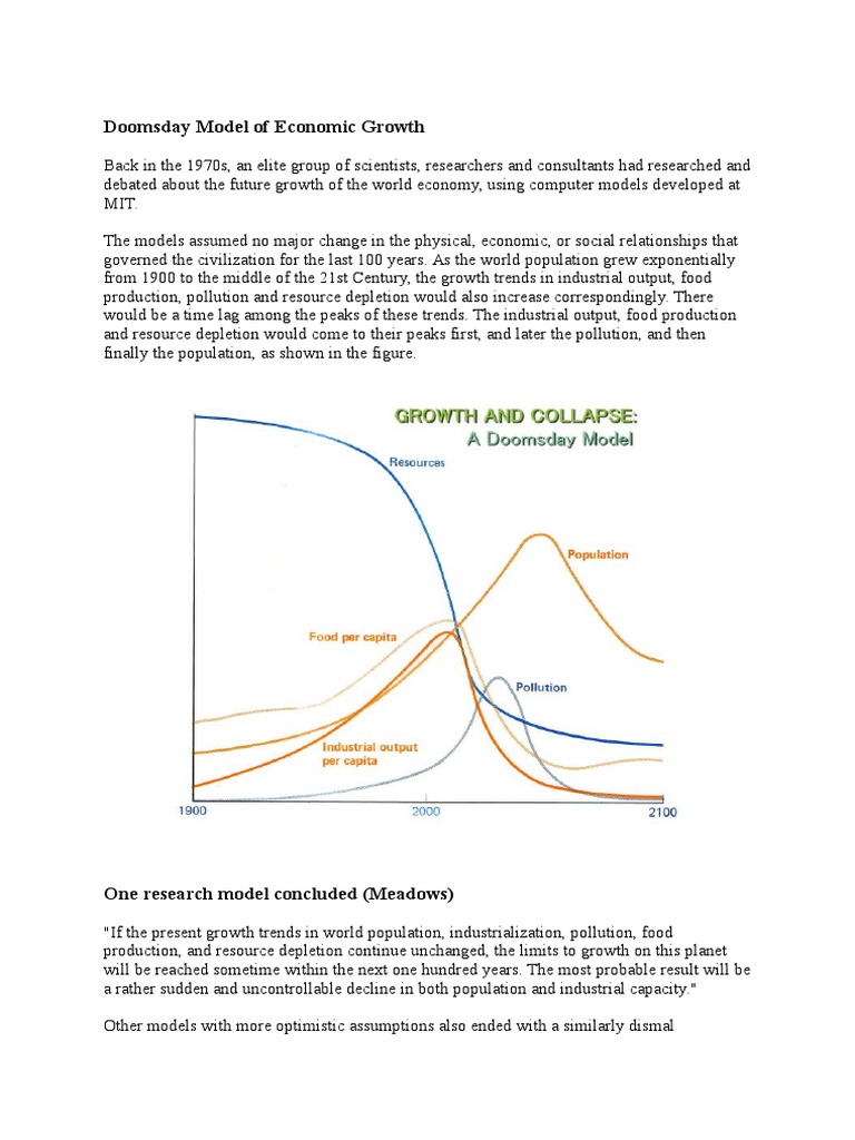 Doomsday Model of Economic Growth | Global Catastrophic Risk | Economic ...