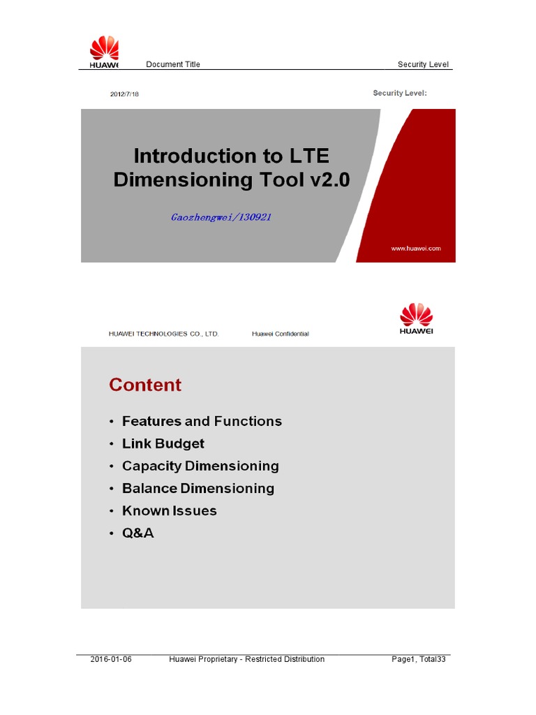 LTE Dimensioning Toola | PDF | Computers