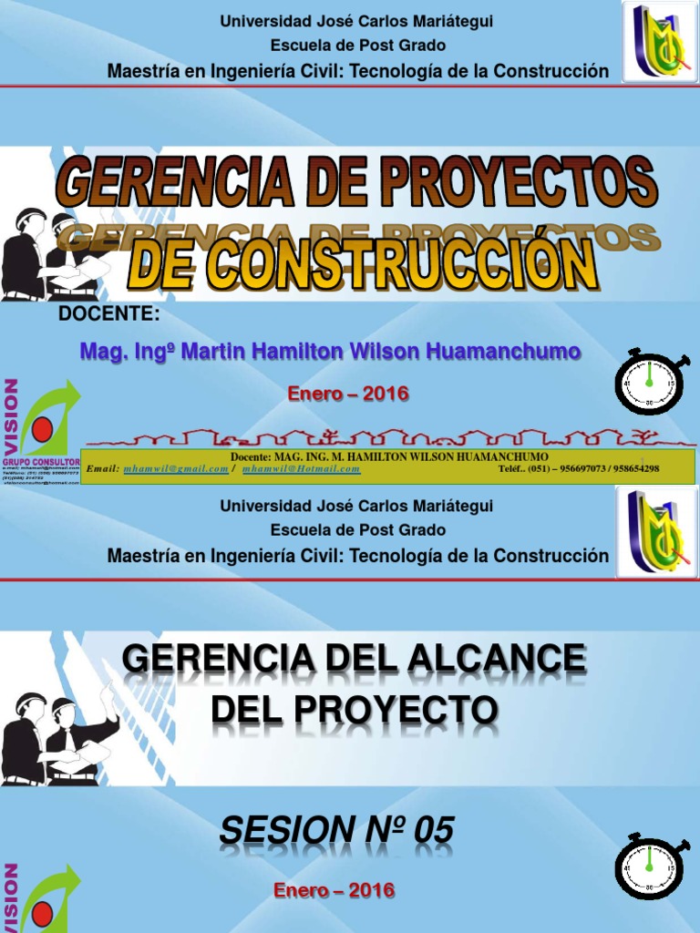 Clase 05 Gerencia Del Alcance Del Proyecto Final | PDF | Toma de decisiones | Planificación