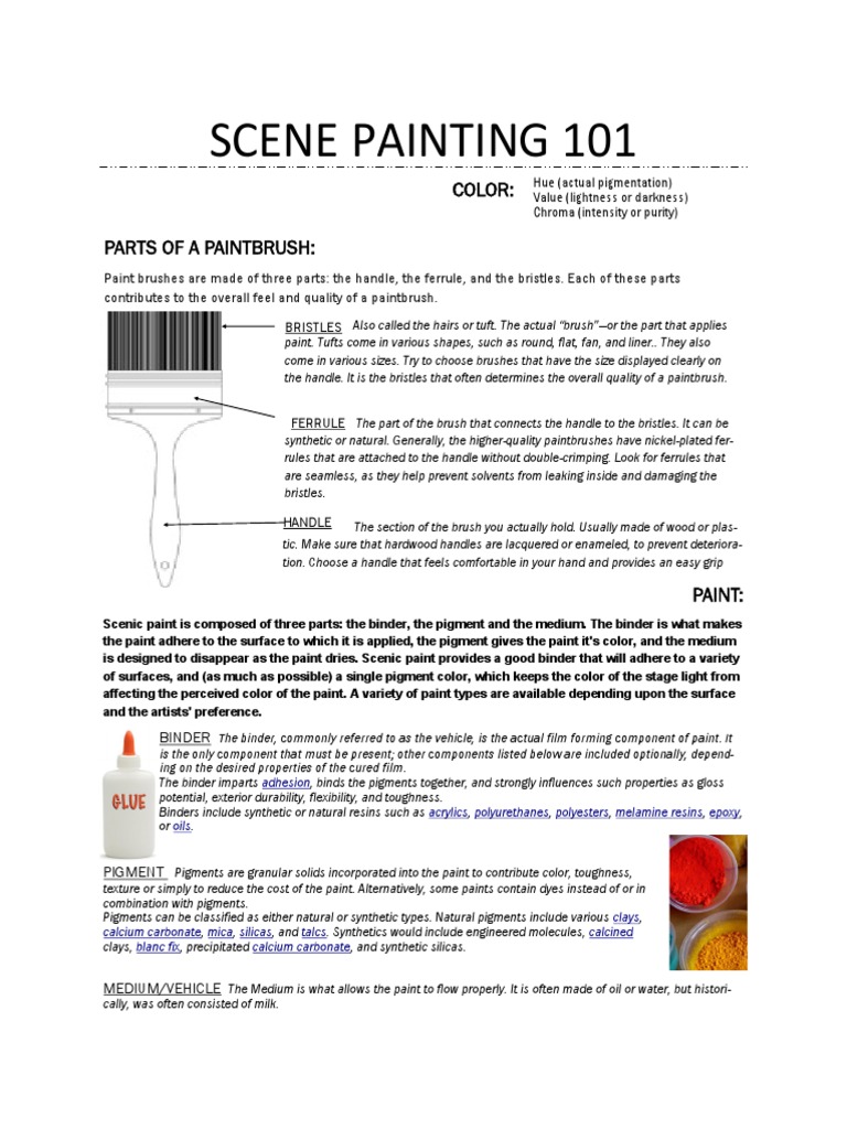 A Comprehensive Guide to Scene Painting Techniques and Materials | PDF ...