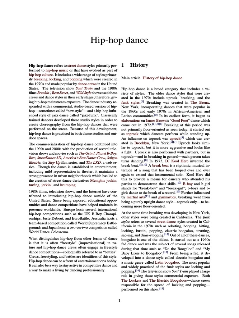 A Comprehensive History of Hip-Hop Dance: Exploring the Origins and ...
