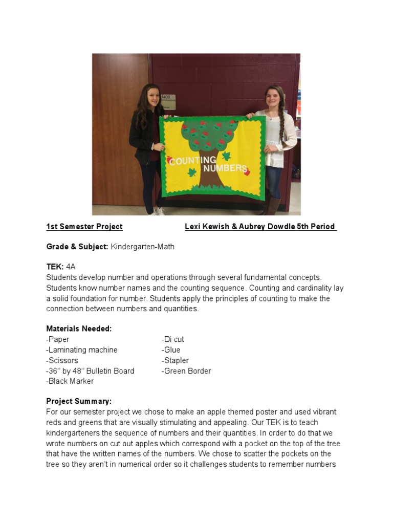 1st Semester Project Lexi Kewish & Aubrey Dowdle 5th Period Grade ...