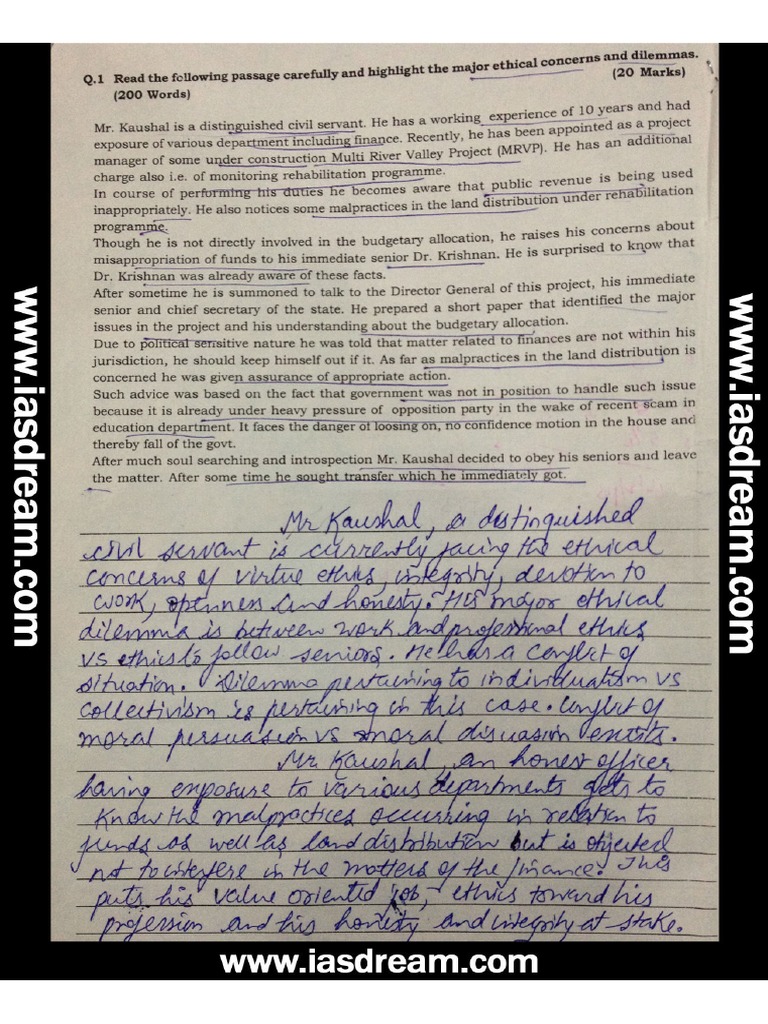 Rachit Raj Ias Dream Sample Answer 1a | PDF