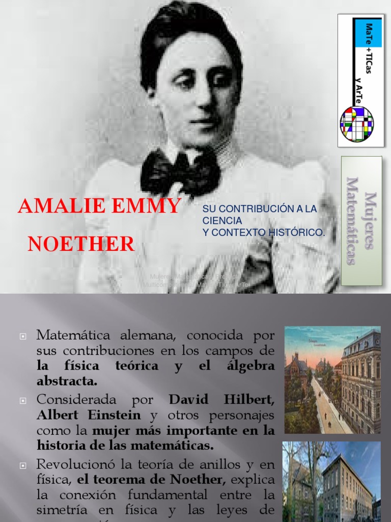 Emmy Noether | PDF | Anillo (Matemáticas) | Grupo (Matemáticas)