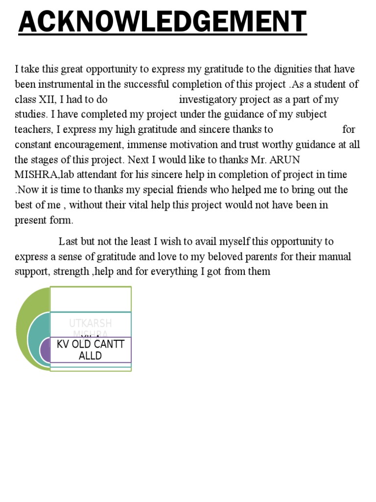 Student Project Acknowledgement | PDF