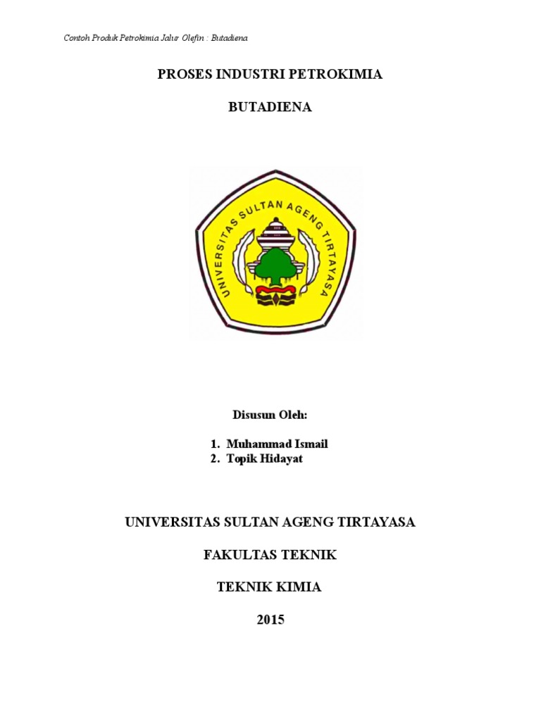 Paper Pembuatan Butadiena | PDF | Memasak, Makanan, & Anggur