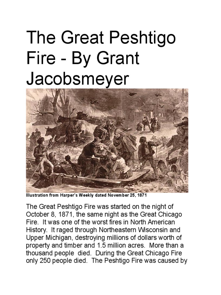 The Great Peshtigo Fire - by Grant Jacobsmeyer: Illustration From ...