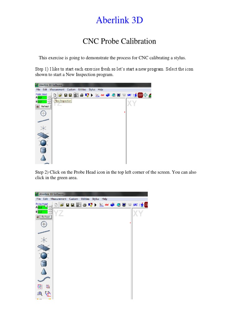 Aberlink CNC Probe Calibration | PDF | Calibration | Computing