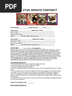 Sample Dog Stud Service Contract | PDF | Dog Breeding | Dogs