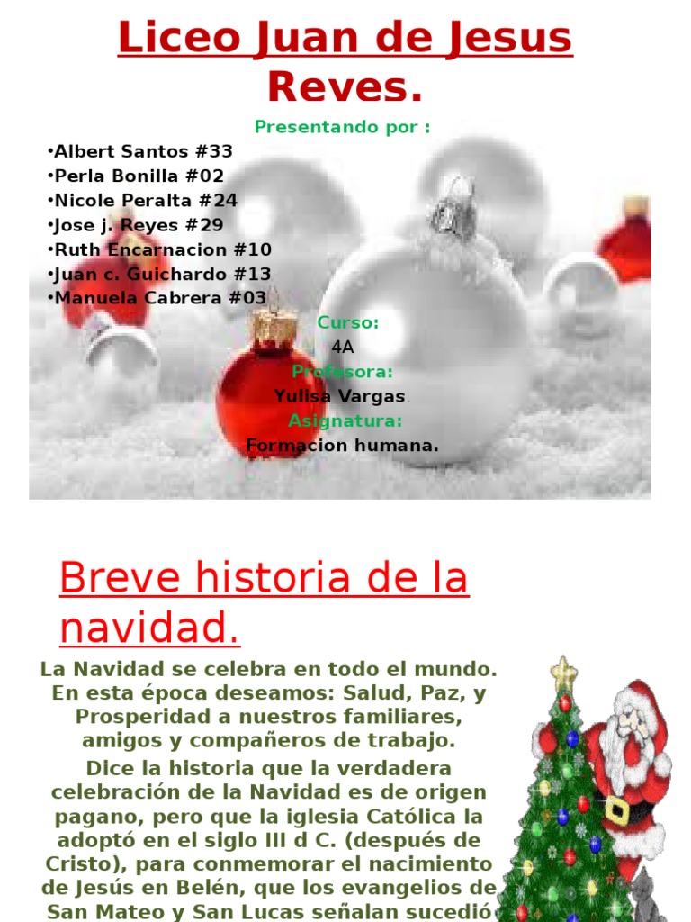 Breve Historia de La Navidad | PDF | Navidad | Vacaciones de invierno