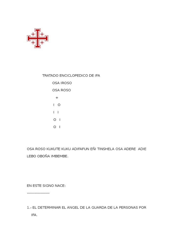 Osa Iroso | PDF | Santeria | Mitología comparada