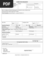 Request For Inspection - Form | PDF | Economic Sectors | Engineering