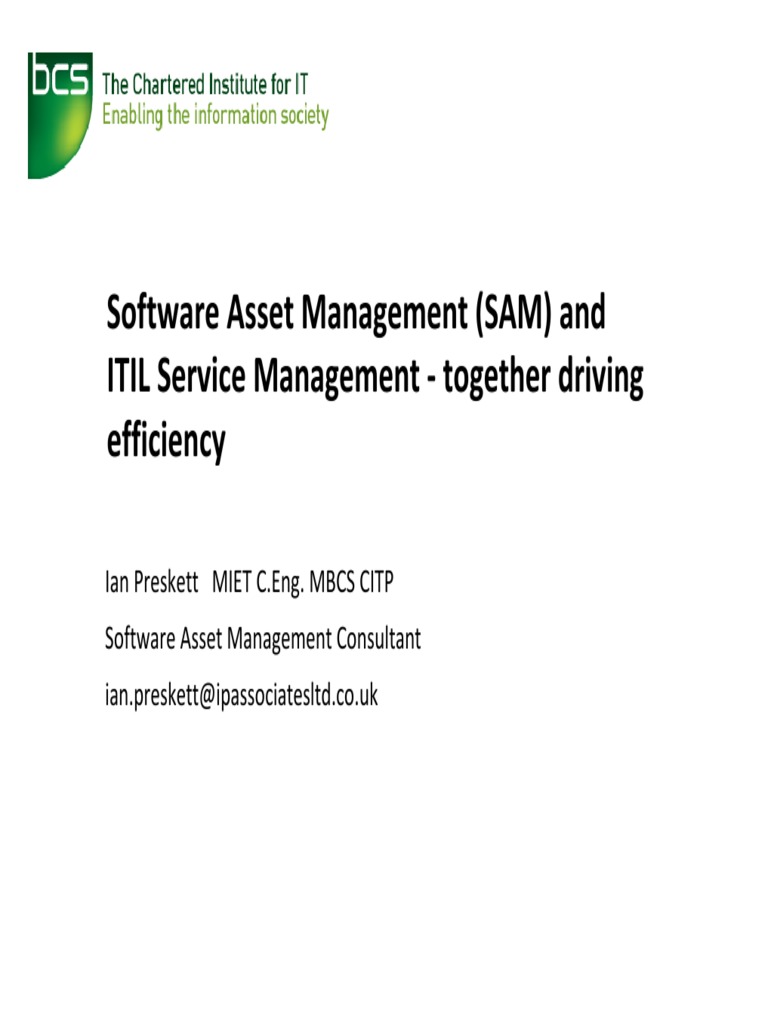 Software Asset Management | PDF | Itil | Information Security