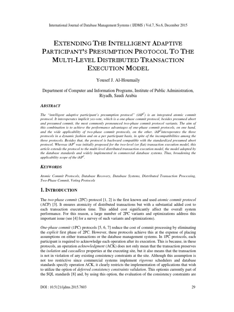 Extending The Intelligent Adaptive Participant's Presumption Protocol To The Multi-Level ...