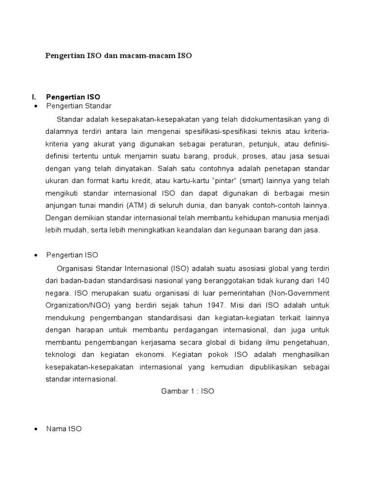 Pengertian dan Jenis-Jenis ISO | PDF