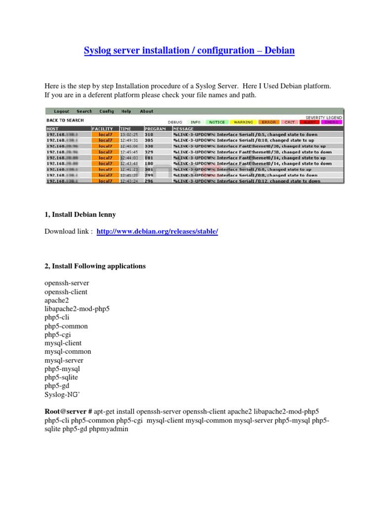 How To Configure Syslog Server in Linux | PDF | Php | System Software