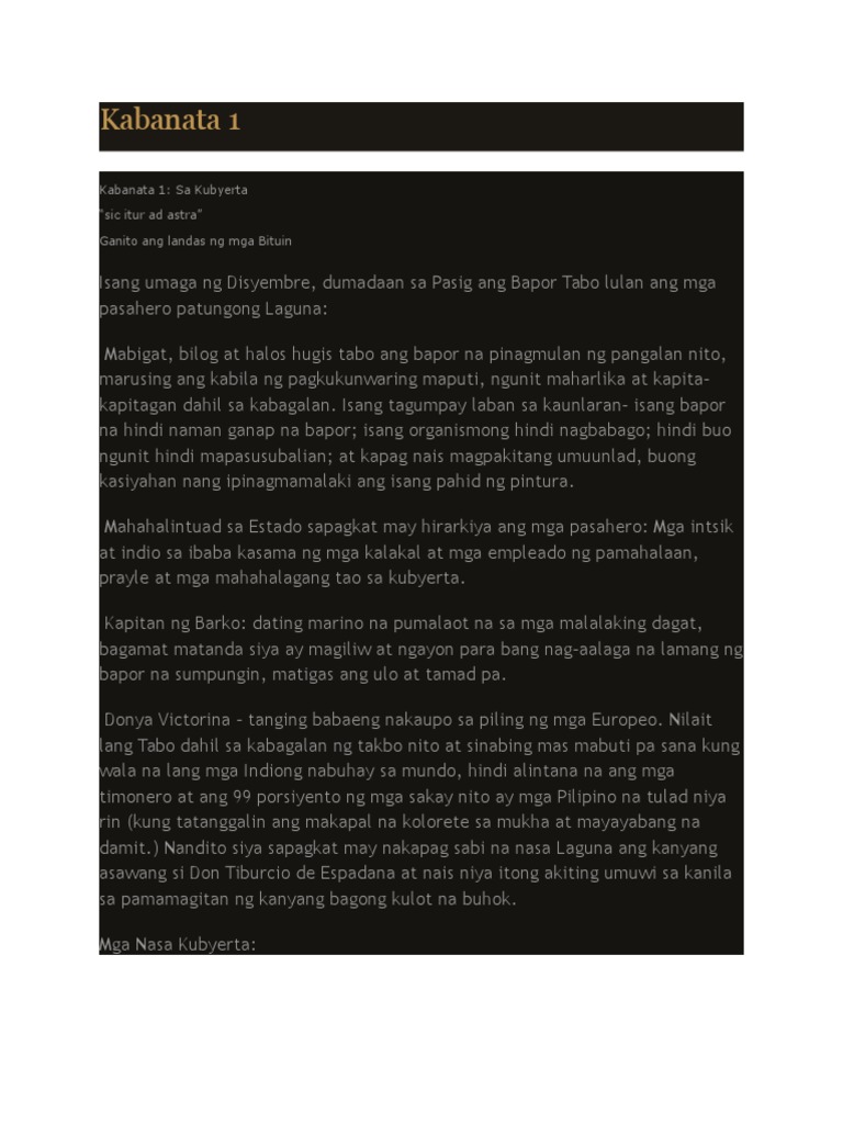 Kabanata 1 | PDF