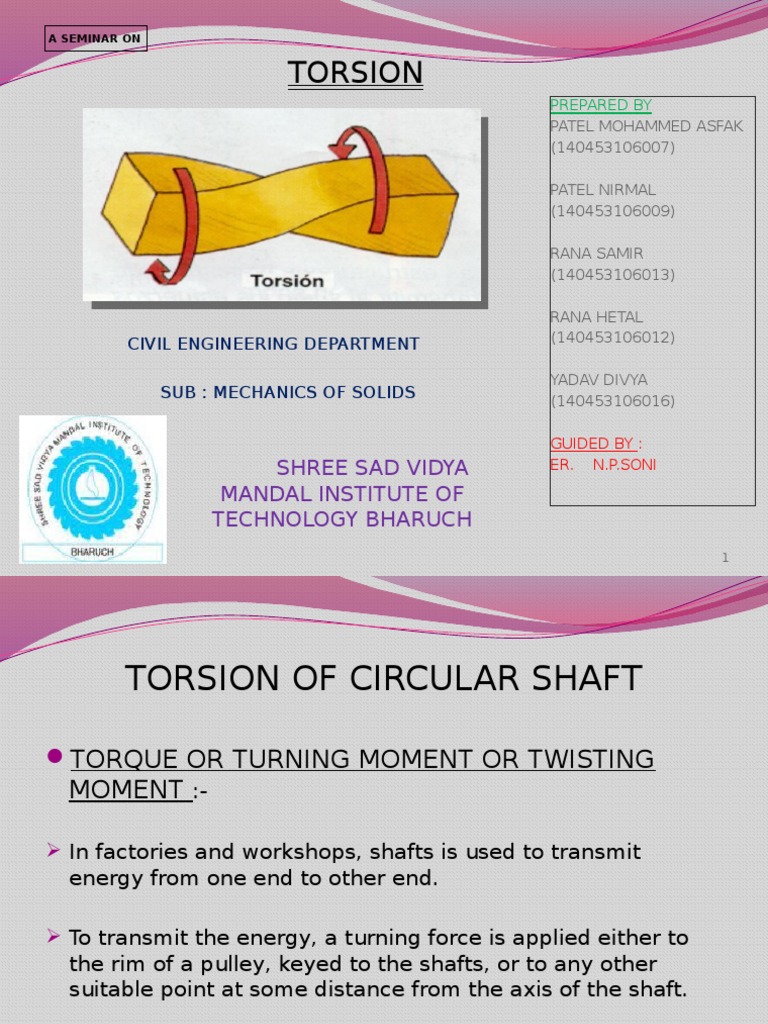 Torsion Mechanics in Civil Engineering | PDF | Torque | Stress (Mechanics)