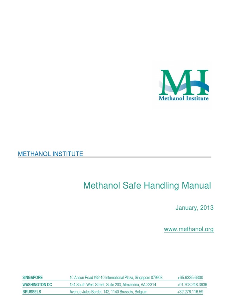 Methanol Safe Handling Manual Final English | PDF | Methanol | Ethanol