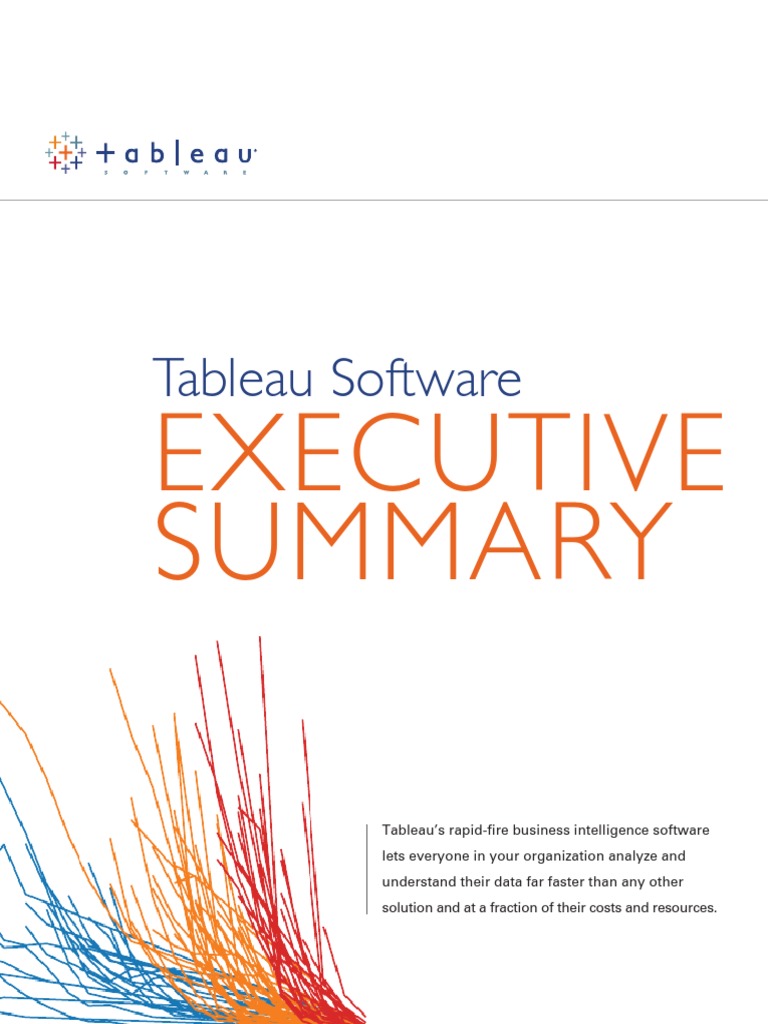 tableau-executive-summary.pdf | Business Intelligence | Data