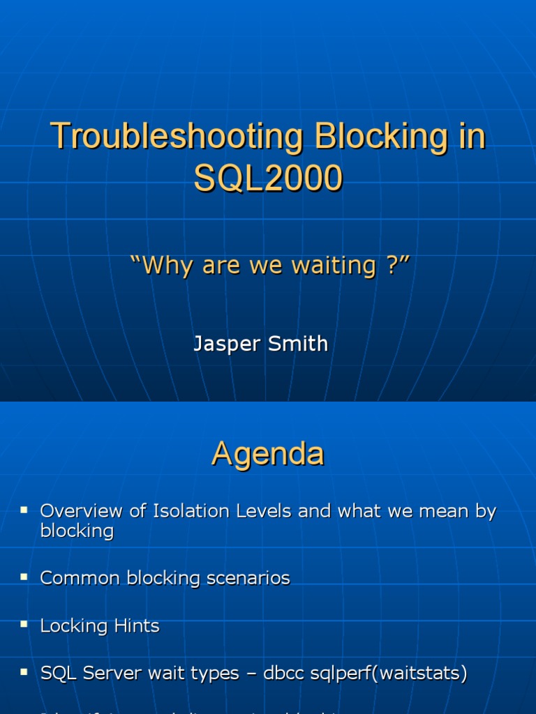 Understanding Blocking Pdf Database Transaction Synchronization