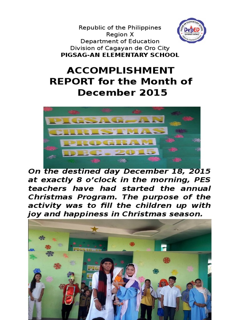Pigsag-an Elementary School Christmas Program 2015 | PDF
