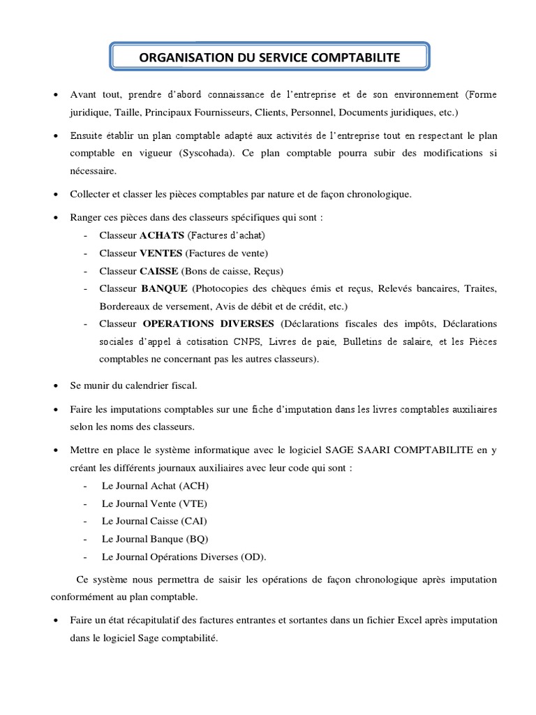 Procédure comptable (1).pdf | Comptabilité | Facture